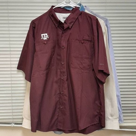 Shirts | Maroon Tamiami Fishing Shirt | Poshmark